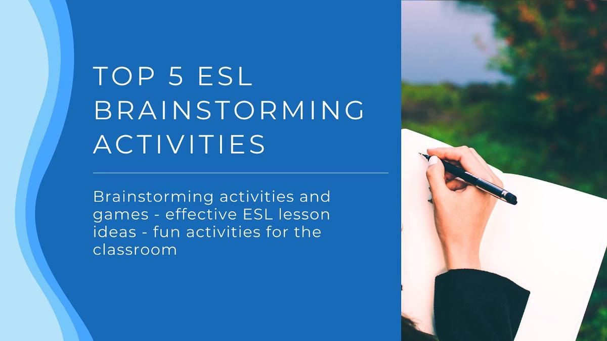 Top 5 ESL Brainstorming Activities | Brain Storming Activities and ...