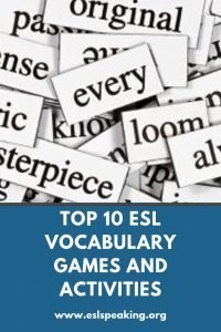 TEFL Vocabulary Games & Activities | ESL Words Games & Ideas