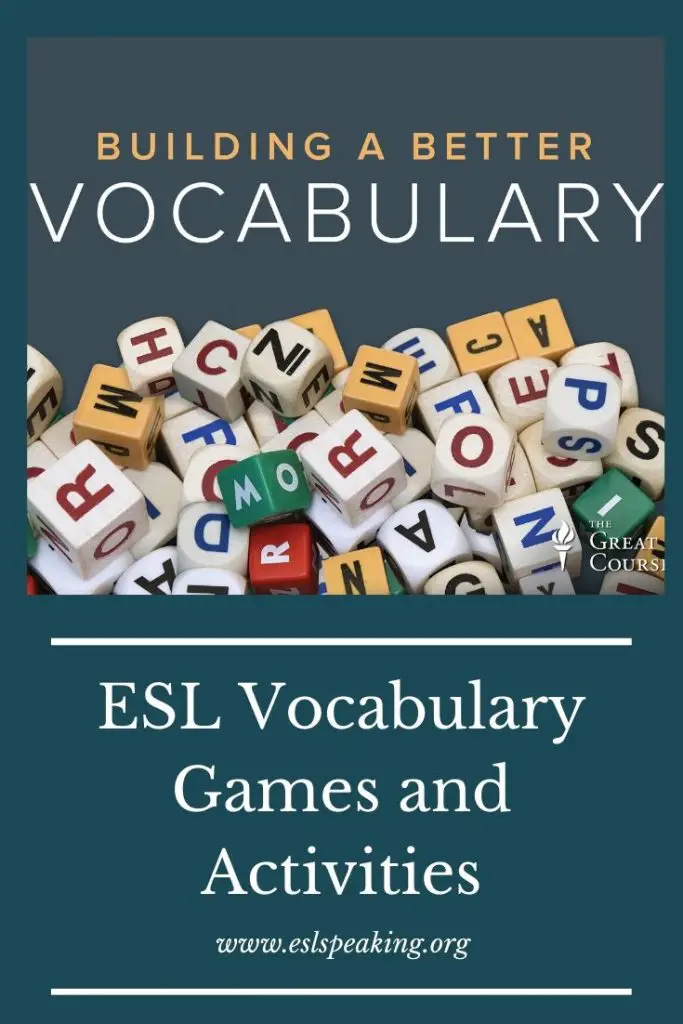 TEFL Vocabulary Games Activities ESL Words Games Ideas