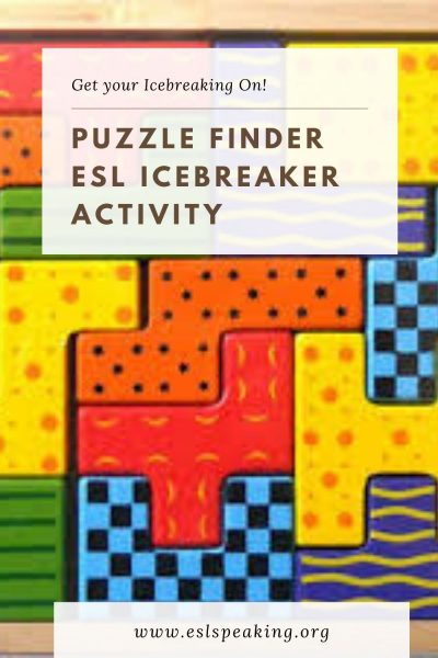 Puzzle Finder ESL Ice Breaker Activity | Puzzle Ice Breaker for ESL