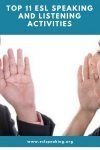 ESL Listening & Speaking Activities | ESL Listening Games Kids, Adults