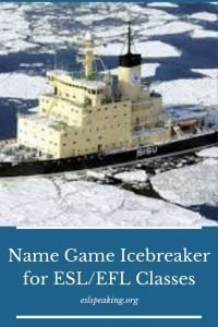 Name Game: A fun ESL Ice Breaker Speaking Activity