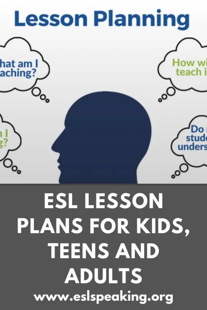 Adult ESL Lesson Plans Teaching English Lesson Plan Ideas