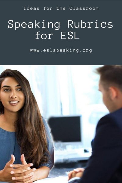 Speaking Rubric ESL | English Speaking Assessment Tests