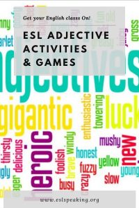 ESL Adjectives Games & Activities | Adjective ESL Lesson Plan Ideas