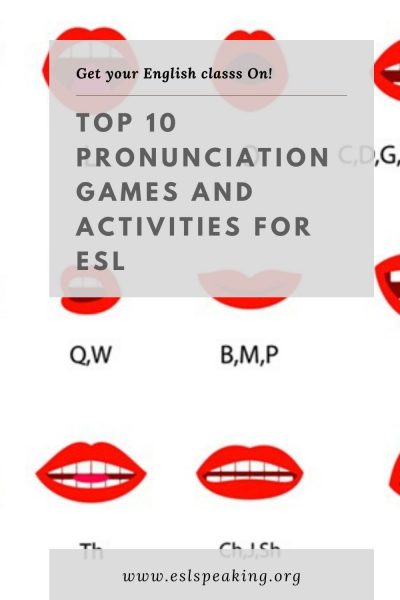 ESL Pronunciation Activities | Pronunciation ESL Lesson Plan Ideas