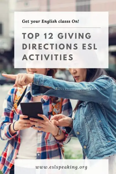 ESL Directions Games and Activities | Giving Directions Maps
