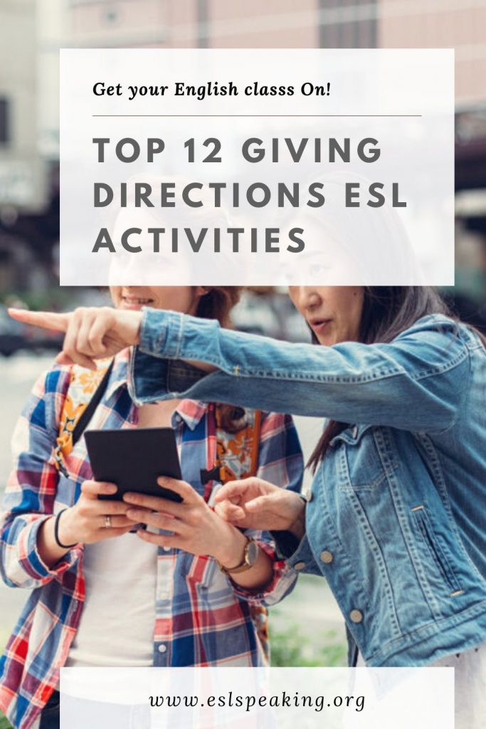 ESL Directions Games and Activities | Giving Directions Maps