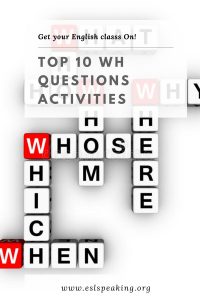WH Question Activity and Game Ideas | WH Questions ESL Games