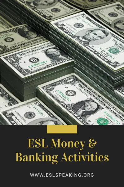 Money and Banking ESL Games, Activities, Lesson Plans, & Worksheets