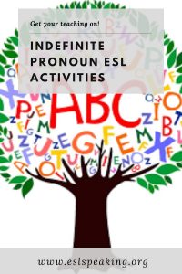 Indefinite Pronouns Activities and Games - ESL Speaking