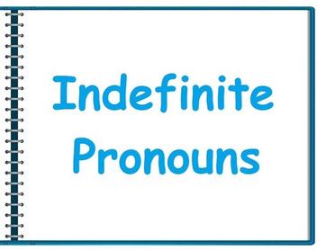 Indefinite Pronouns Powerpoint