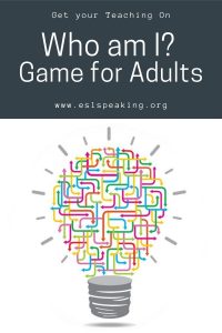 Who am I Activity for ESL | What am I Game for Kids or Adults