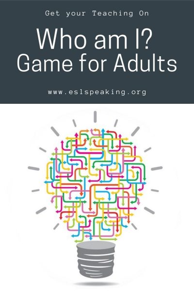 Who am I Activity for ESL | What am I Game for Kids or Adults
