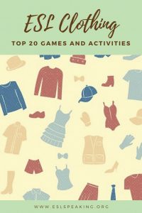 Clothes ESL Activities, Games, Lesson Plans and Worksheets