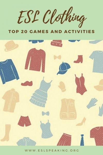 Clothes ESL Activities, Games, Lesson Plans and Worksheets