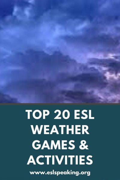 ESL Weather Games, Activities, Worksheets and Lesson Plans