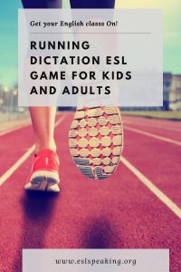 Running Dictation ESL Game | ESL Dictation Passages, Exercises