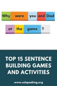 ESL Sentences Structure Games and Activities | Sentence Building