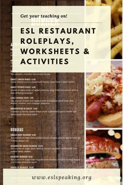 Restaurant & Food ESL Games, Activities & Lesson Plans