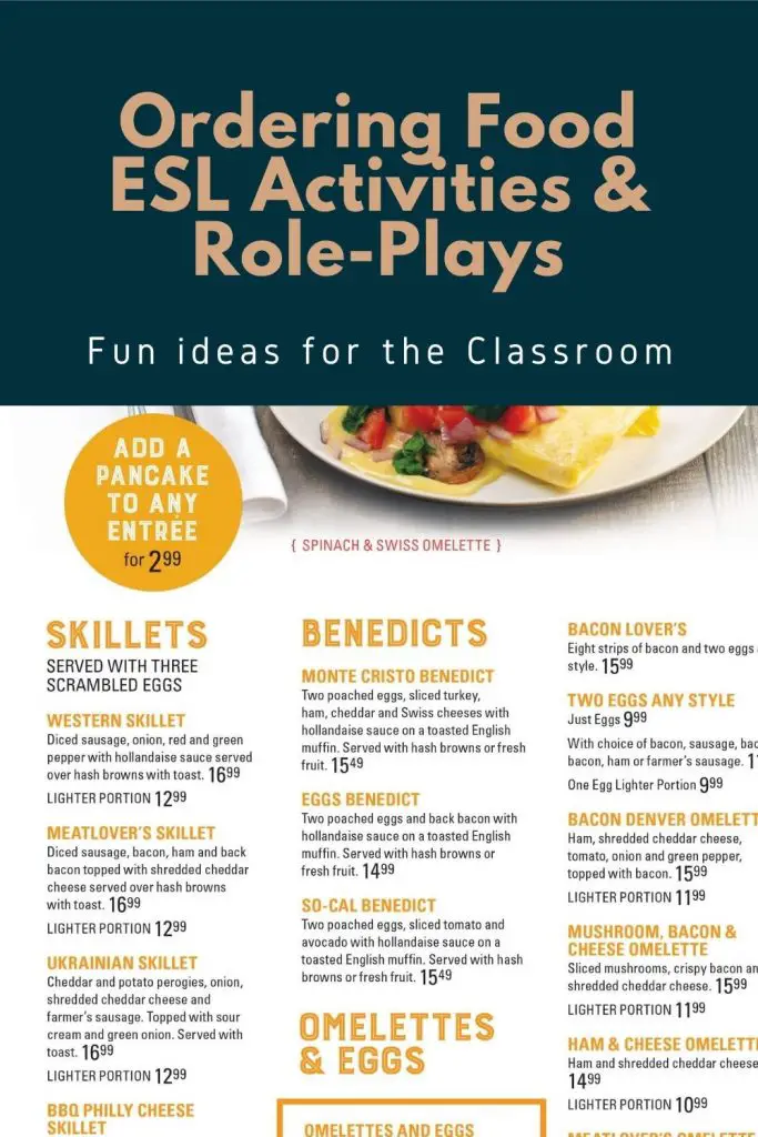 Restaurant Food ESL Games Activities Lesson Plans Restaurant Food ESL Games Activities Lesson Plans