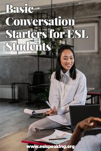 Basic Conversation Starters for ESL Beginners