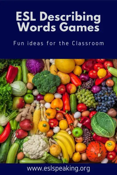 Describing Word Games and Activities for ESL | Teach Adjectives