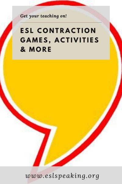 Teaching Contractions: ESL Games, Worksheets & Lesson Plans