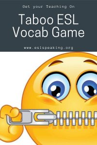 ESL Taboo Game for Kids & Adults | Taboo for the Classroom
