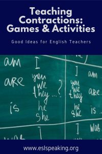 Teaching Contractions: ESL Games, Worksheets & Lesson Plans