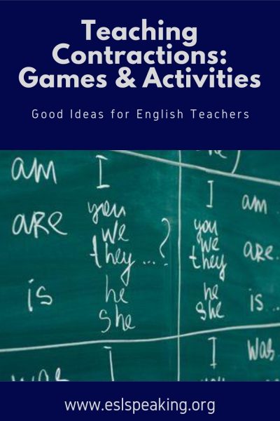 Teaching Contractions: ESL Games, Worksheets & Lesson Plans