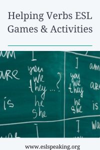 Helping Verb Games, Activities, Worksheets & More for ESL/EFL