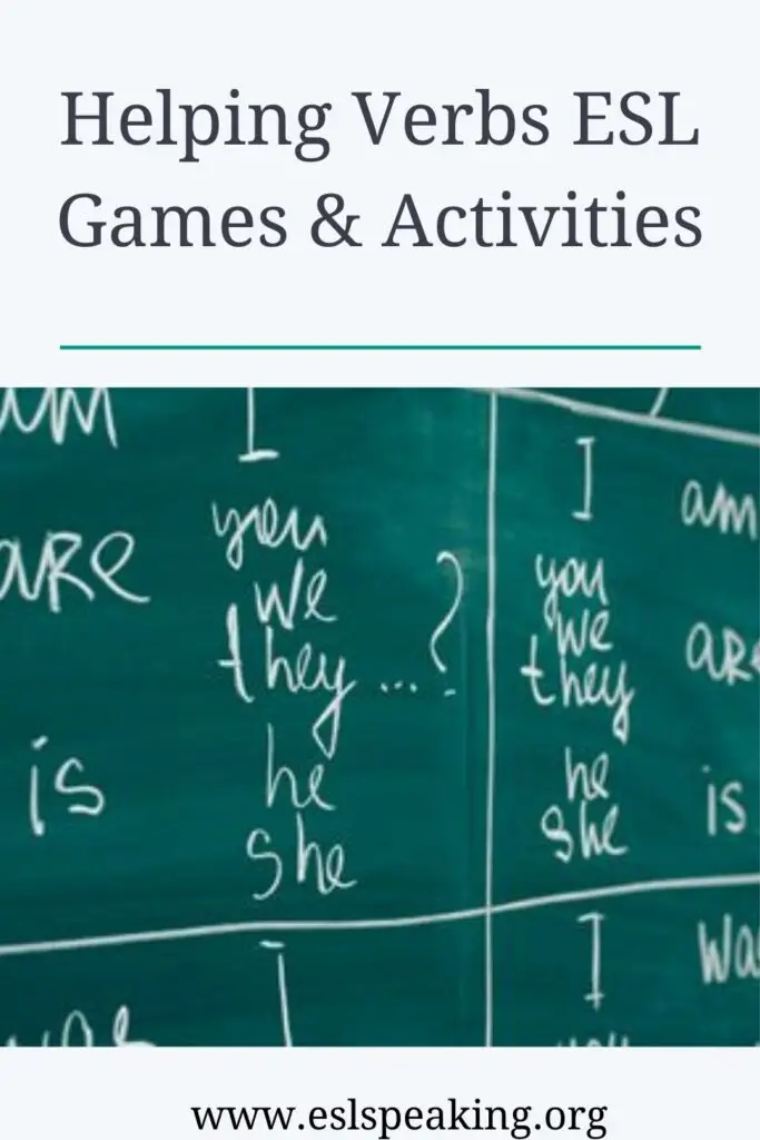 Helping Verb Games, Activities, Worksheets & More for ESL/EFL
