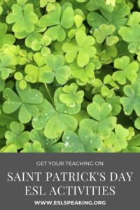St. Patrick's Day Games and Activities & Lesson Plan for ESL