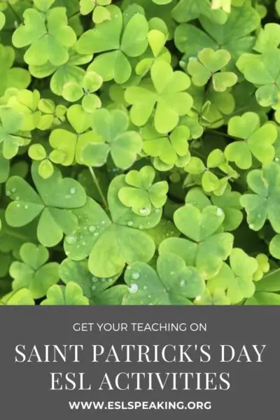 St. Patrick's Day Games and Activities & Lesson Plan for ESL