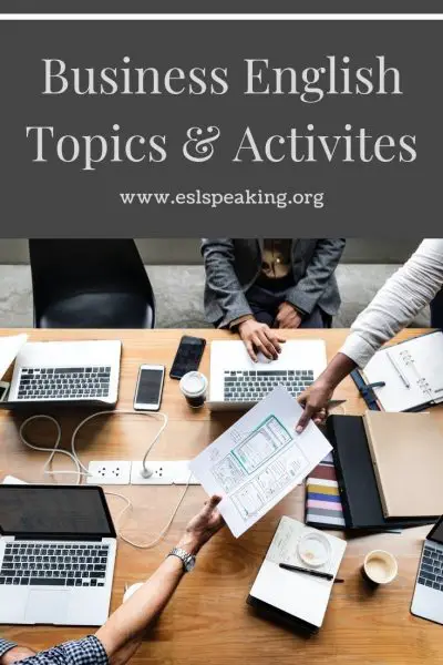 Business English ESL Activities, Worksheets, Topics & More
