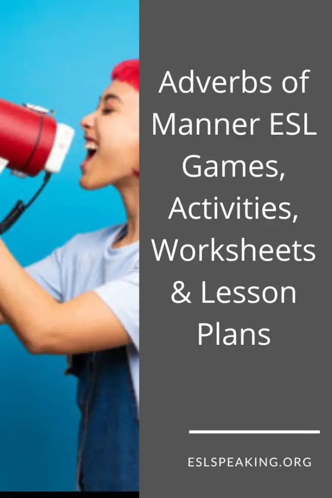 Adverbs of Manner Games, Activities, Worksheets & Lesson Plans