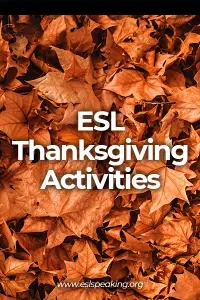 Thanksgiving ESL Games, Activities, Lesson Plans & Worksheets