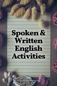 Difference Between Spoken English and Written English