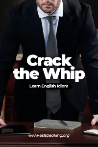 English Idiom: Crack the Whip Meaning, Origin, Examples