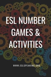 Fun Numbers Games, Activities, Worksheets & Lessons (for ESL)