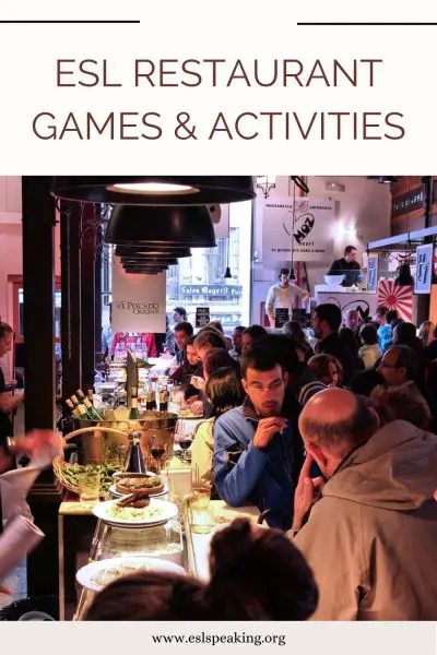 Restaurant & Food ESL Games, Activities & Lesson Plans