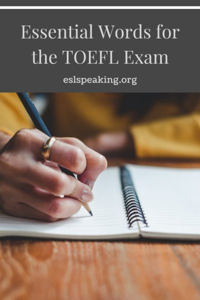 Essential Words for the TOEFL: Level up your Academic English