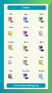 Color Names in English (with Pictures) | List of Basic Colours