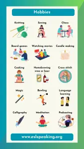 Names of Hobbies in English | Hobby List with Pictures
