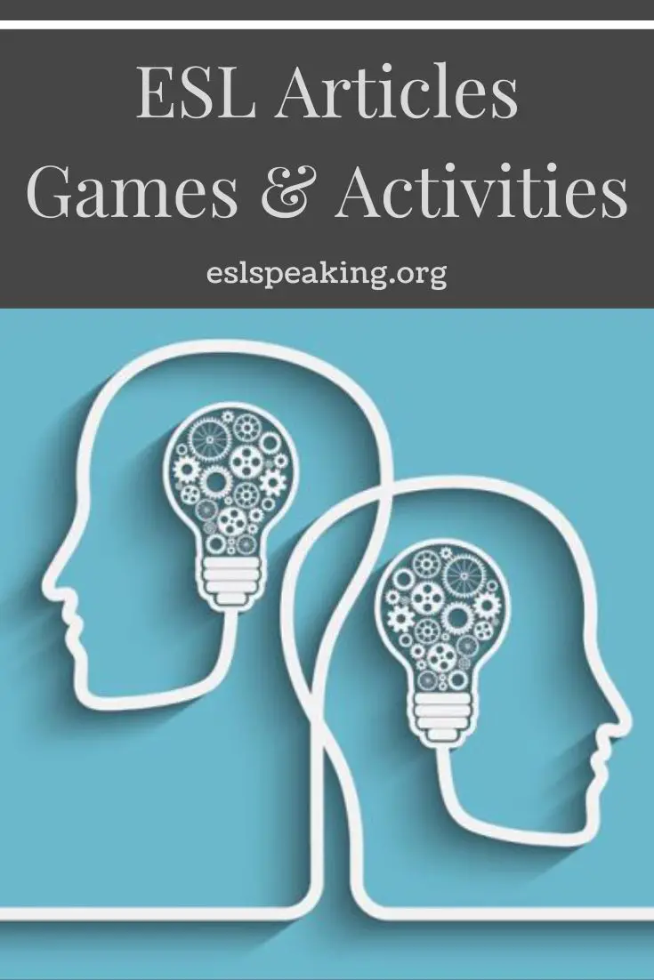 ESL Article Activities, Games, Lesson Plans, and Worksheets
