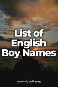 English Boy Names: Popular First and Last Name in English
