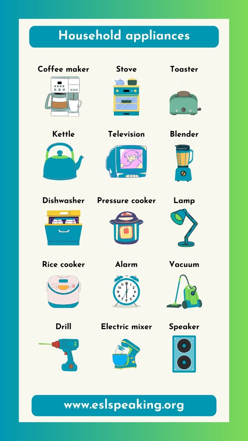 List of the Most Essential Household Items with Pictures