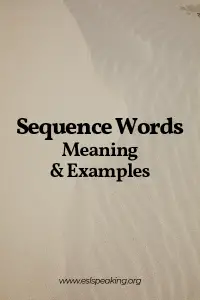 Sequence Words in English: Meaning & Examples