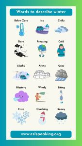 Winter Words List: English Vocabulary with Pictures